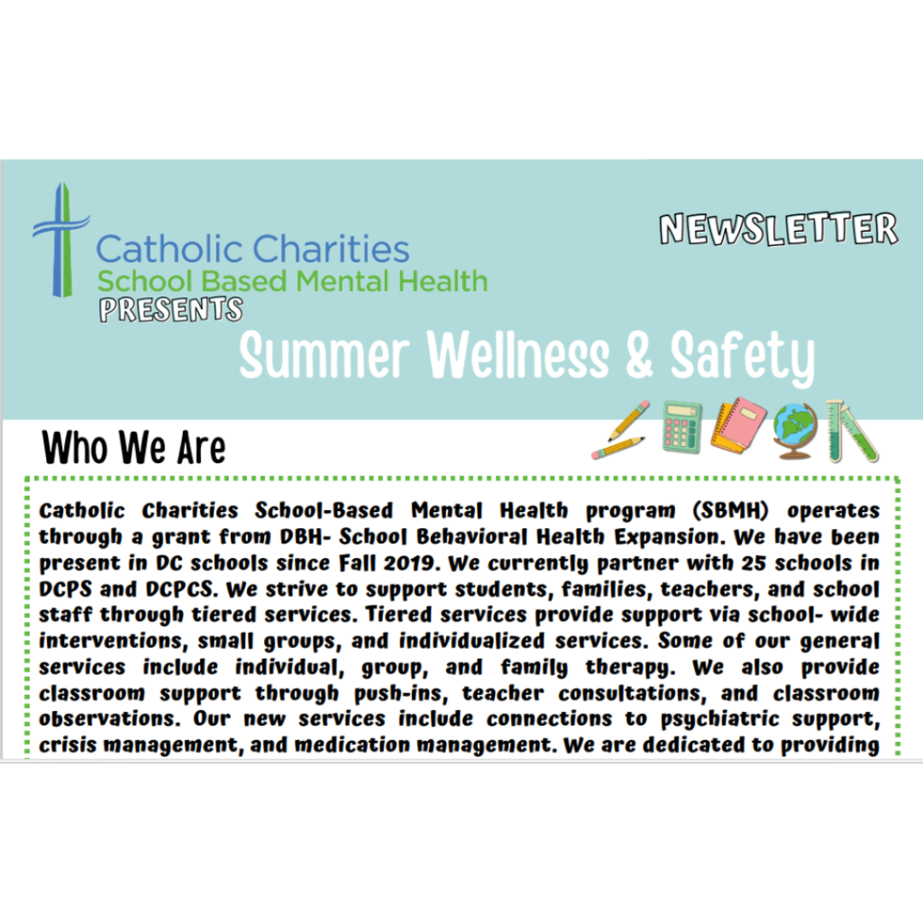 School Based Mental Health - Catholic Charities DC